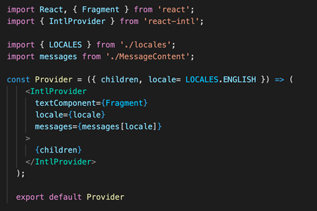 How to implement Internationalization for a React Application > Metasys ...